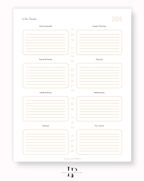 FREE 2024 Vision Planner - Live Love Planners
