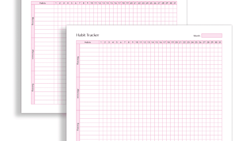 Free Printable Monthly Habit Trackers - Live Love Planners